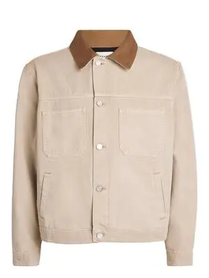 FRAME Cotton Canvas Work Jacket - Beige