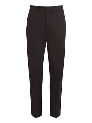 Purdey Cotton Straight-leg Trousers - Brown