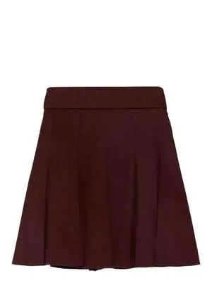 Max Mara Brava Pleated Mini Skirt - Red