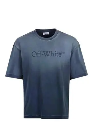 Off-White Ombre-effect Logo T-shirt - Blue