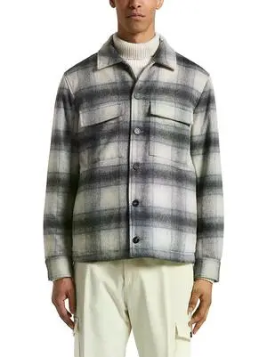 Peserico Checked Shirt Jacket - Neutrals