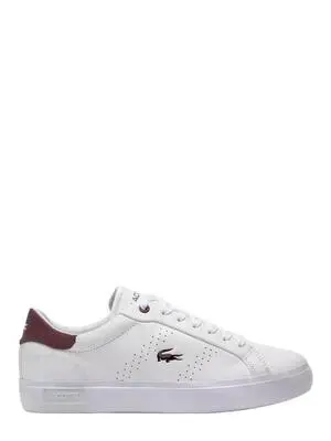 Lacoste Perforated Leather Sneakers - White