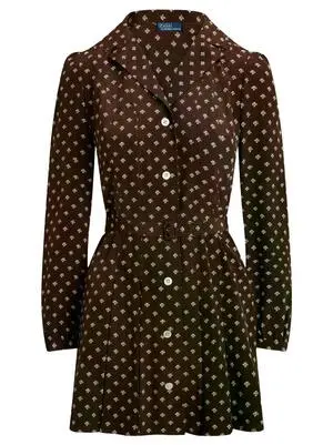 Ralph Lauren Floral-print Button-front Dress - Brown