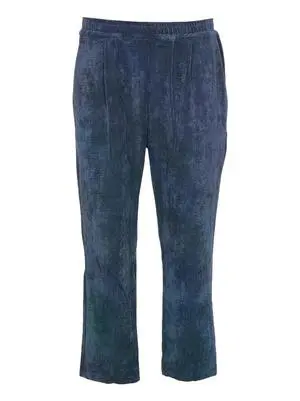 FAMILY FIRST Elastic-waist Corduroy Trousers - Blue