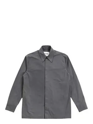 JIL SANDER Long-sleeve Cotton Shirt - Grey