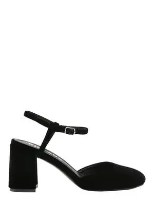 BIBI LOU 80mm Ankle-strap Block-heel Pumps - Black