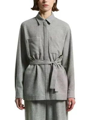 Peserico Belted Pocket Shirt - Grey