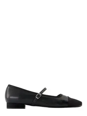 CAREL Gisela Buckle-strap Ballerina Flats - Black