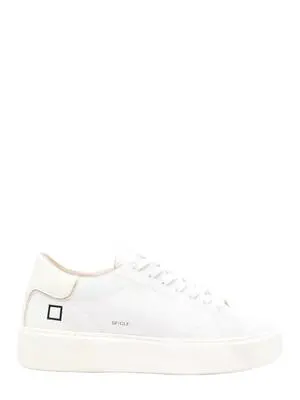 D.a.t.e. Round-toe Leather Sneakers - White