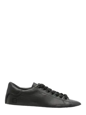 D.A.T.E. Round-Toe Leather Sneakers