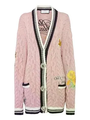 Philipp Plein Cable-knit Cardigan - Pink