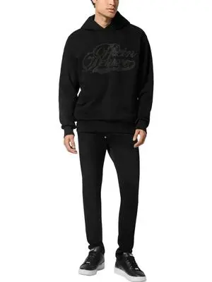 Philipp Plein Crystal-embellished Hoodie - Black