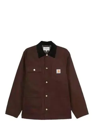 Carhartt Work In Progress Corduroy-collar Button-fastening Jacket - Brown