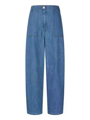 STUDIO TOMBOY Patch-pocket Denim Trousers - Blue