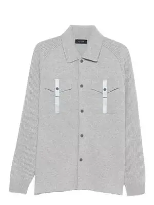 Sease Ribbed-sleeve Shirt Jacket - Grey