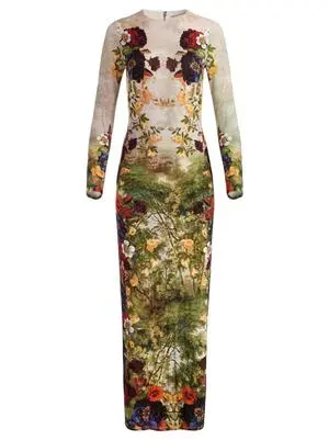 ALICE + OLIVIA Delora Floral-Print Maxi Dress