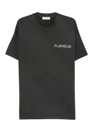 FLANEUR Logo-print T-shirt - Black