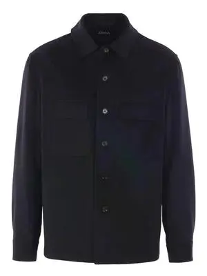 Zegna Cashmere Buttoned Shirt - Blue