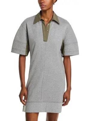 3.1 Phillip Lim Short Sleeve Polo Dress - Grey Melange