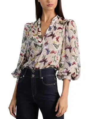Alice + Olivia Sheila Blouson Sleeve Top - Spread Your Wings