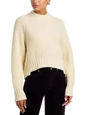 Co Wool-blend Crewneck Cropped Sweater - Ivory