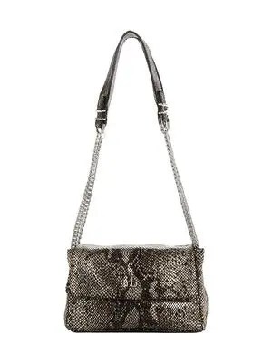 Rag & Bone Chelsea Python Embossed Leather Shoulder Bag - Black Multi