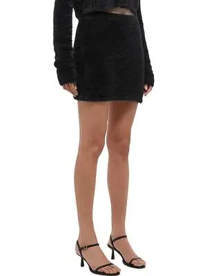 Helmut Lang Eyelash Mini Skirt - Black