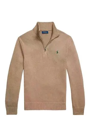 Ralph Lauren Half-zip Cotton Sweater - Neutrals