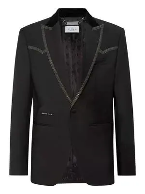 Philipp Plein Lord Fit Stud-embellished Blazer - Black