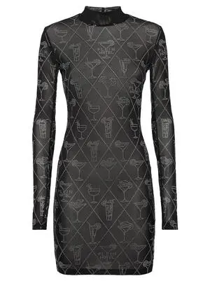 Philipp Plein Crystal-embellished Mini Dress - Black