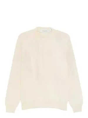 GOLDEN GOOSE Ribbed Crew-neck Pullover Sweater - Neutrals