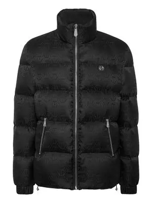 Philipp Plein Monogram Puffer Jacket - Black