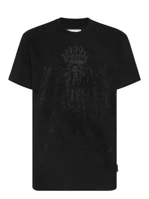Philipp Plein Crest Crystal-embellished T-shirt - Black