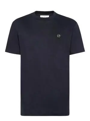Philipp Plein Logo-patch Cotton T-shirt - Blue