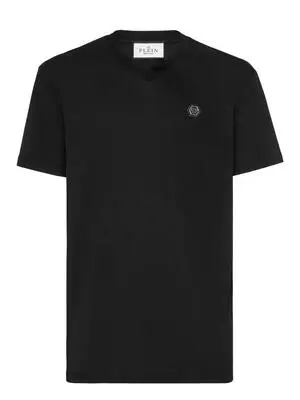 Philipp Plein V-neck Logo T-shirt - Black