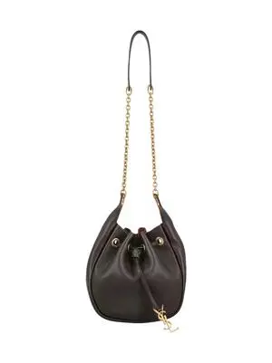 Saint Laurent Paris Drawstring Chain Bucket Bag - Brown