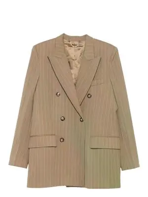 Victoria Beckham Pinstripe Double-breasted Blazer - Neutrals