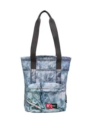 DIESEL® X Eastpak Denim Trompe-l'oeil Tote - Blue