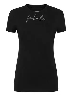 Philipp Plein Fatale-strass T-shirt - Black