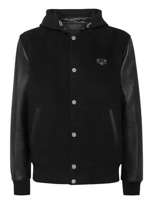 Philipp Plein Panelled Hooded Jacket - Black