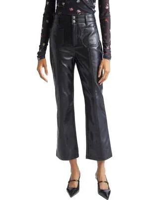 Cinq À Sept Dorothea Faux Leather Pants - Black