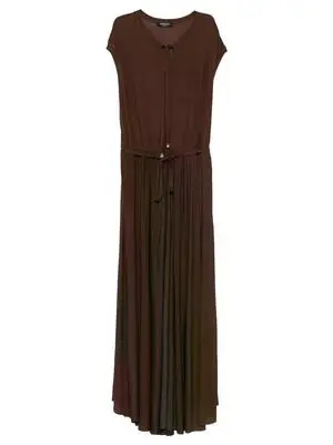 Fabiana Filippi Drawstring Maxi Dress - Brown