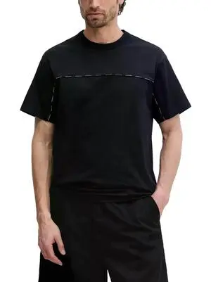 Versace Contrast-stitch Cotton T-shirt - Black
