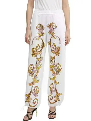 Versace Baroque-print Pants - White