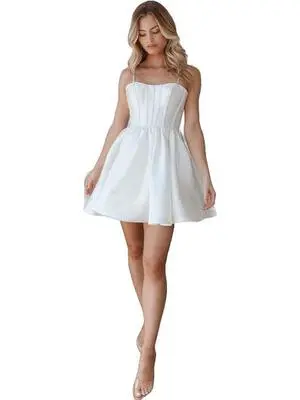 UNTAMED PETALS Aleka Mini Dress - Ivory