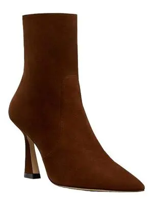 STUART WEITZMAN Vinnie 85 Zip Bootie - Deep Coffee