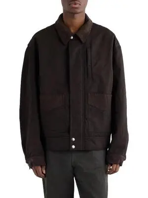 Dries Van Noten Twill Trim Cotton Chore Jacket - Brown