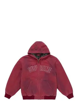 Supreme Reflective Arc Hooded Work Jacket - Red