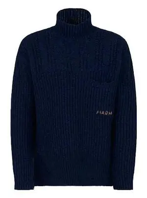 Marni Mending Turtleneck Sweater - Cornflower