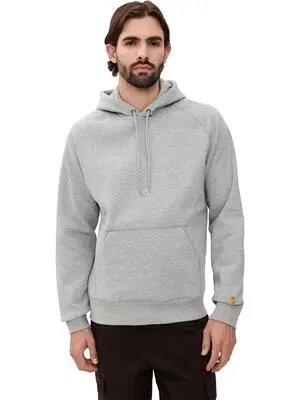Carhartt Work In Progress Hooded Fleece Sweatshirt Grey Heather/gold